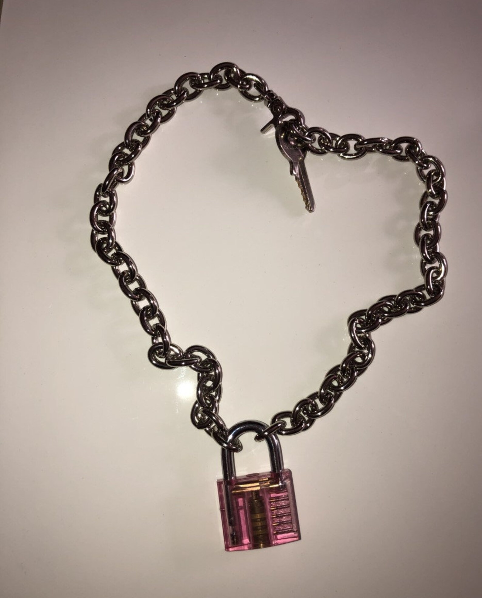 Translucent Padlock Necklace Padlock Necklace Bdsm Gear For Etsy