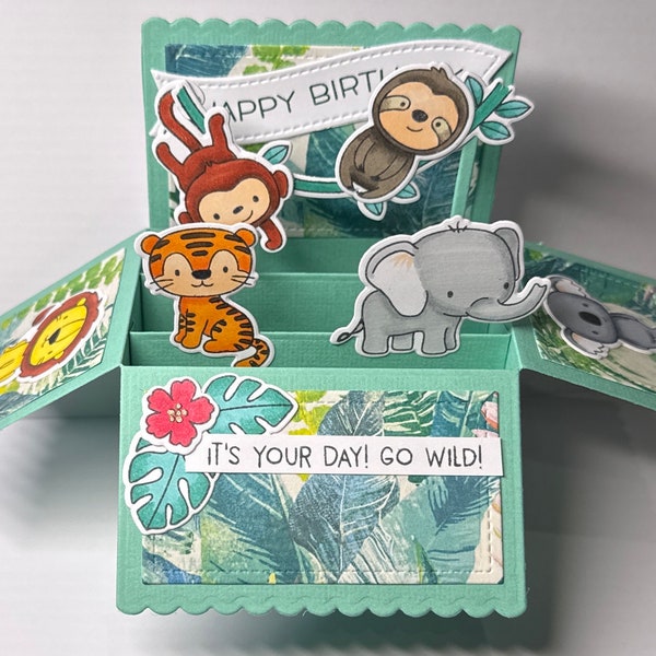 Birthday Card Animal - Etsy