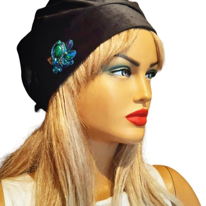 Black Velvet Beret - Etsy