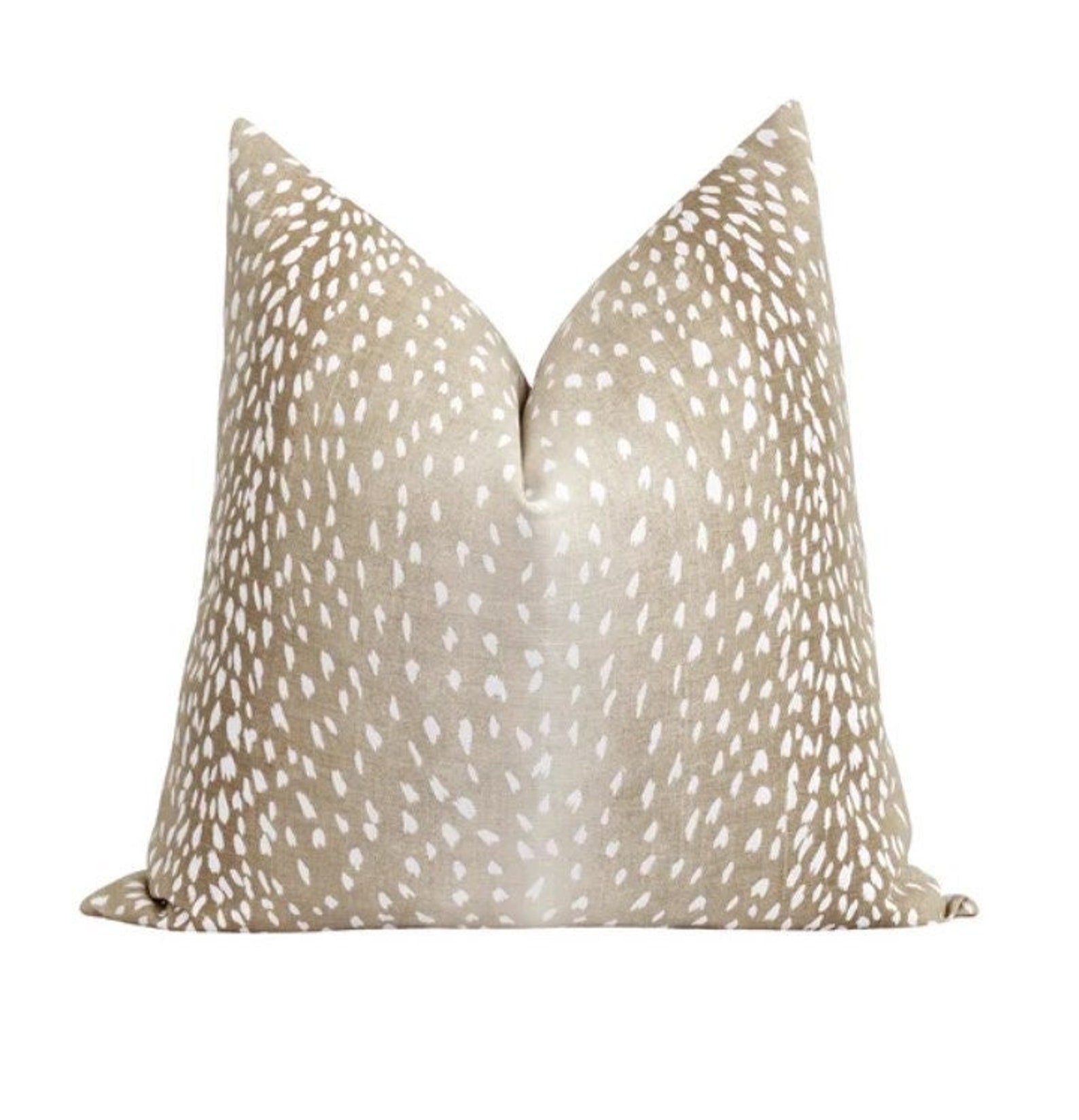 Antelope Throw Pillow Cover, With Zipper, Double Sided Linen Fawn Print ...