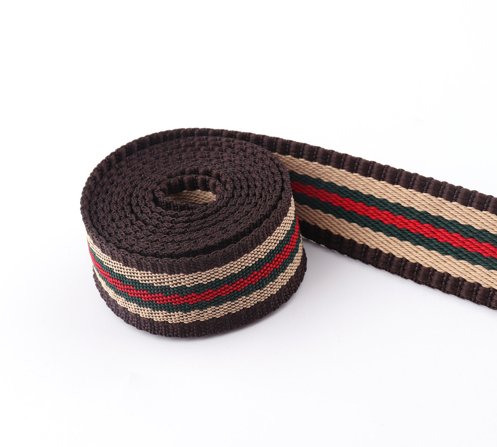 Brown Striped Webbing Cotton Webbing 25mm/38mm Polyester - Etsy
