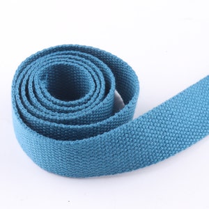 Cotton Webbing 1-5 Yards*25mm Blue Webbing Fabric Belt Canvas Webbing ...