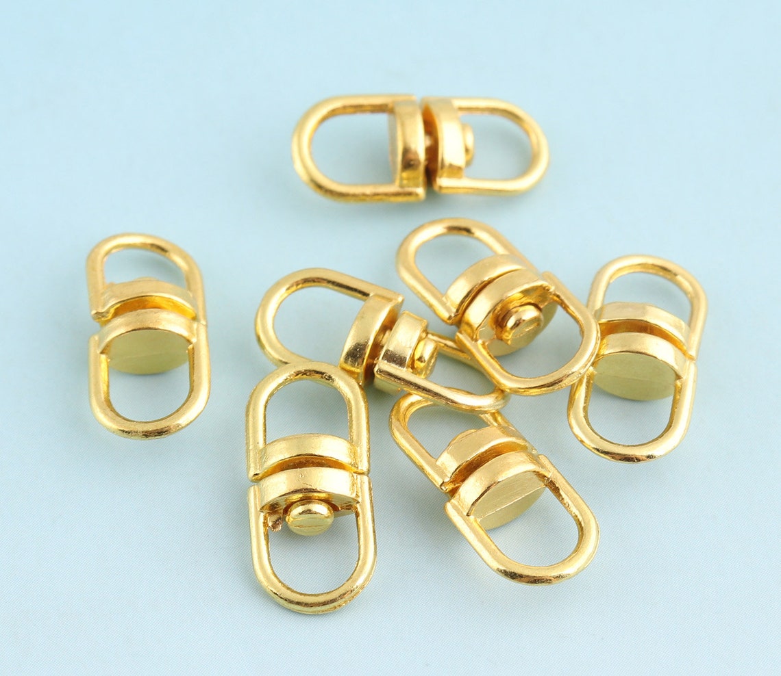 Mini Swivel Connector Ring 50pcs 19mm Gold Swivel Clasp Metal Dog ...