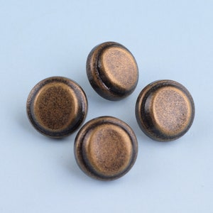5pcs 10mm Antique Bronze Buttons Metal Buttons Shank Buttons Pants ...