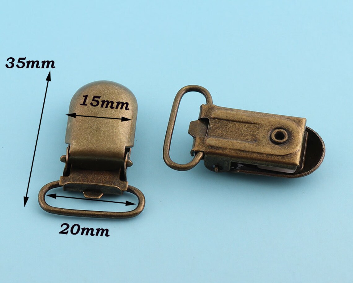Bronze Suspender Clips 3520mm Metal Kam Clips Dummy Clips - Etsy