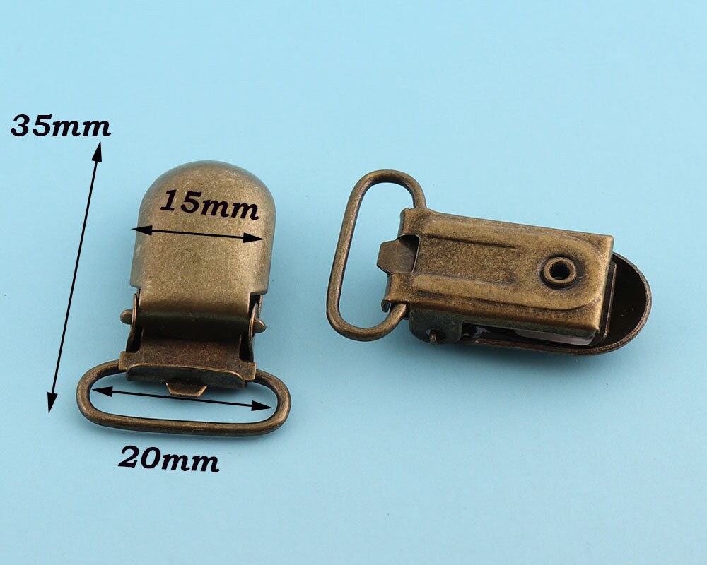Bronze Suspender Clips 3520mm Metal Kam Clips Dummy Clips - Etsy
