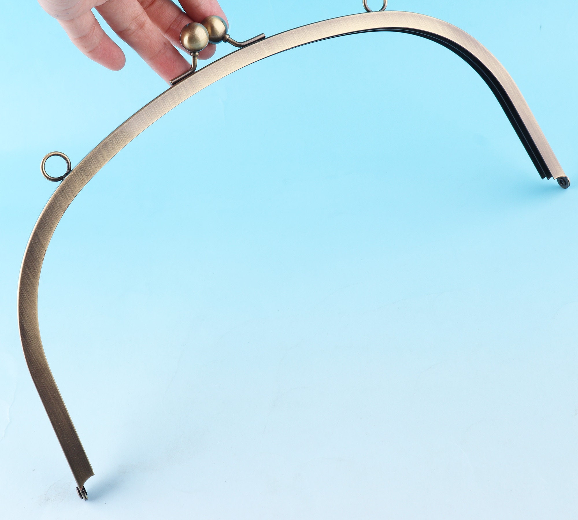 Antique Bronze Bag Frame 29*13 Cm Arched Purse Frame Double Kiss Lock ...