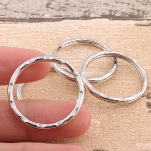 20pcs Key Ring Silver O Ring Large Key Fob Ring 1 1/4”(30mm) Metal ...