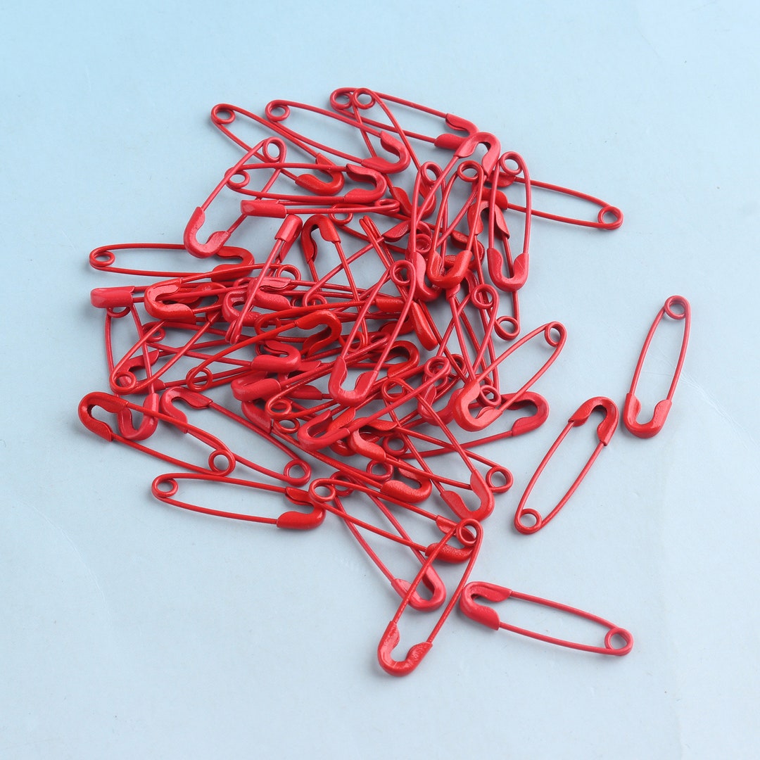 Red Safety Pins 19mm Mini Brooch Safety Pins Knitting Pin Stitch ...