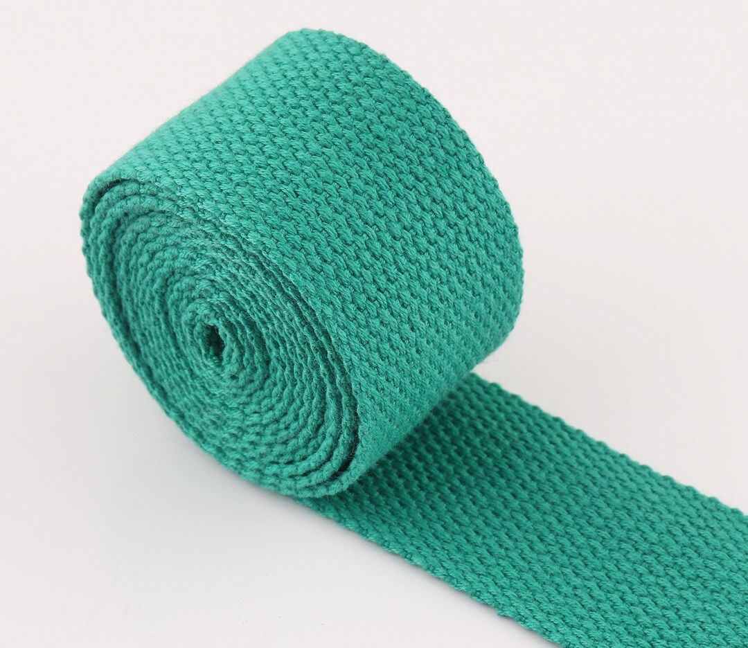 Green Webbing Cotton Webbing 3/5yards*32mm Solid Color Webbing Fabric ...