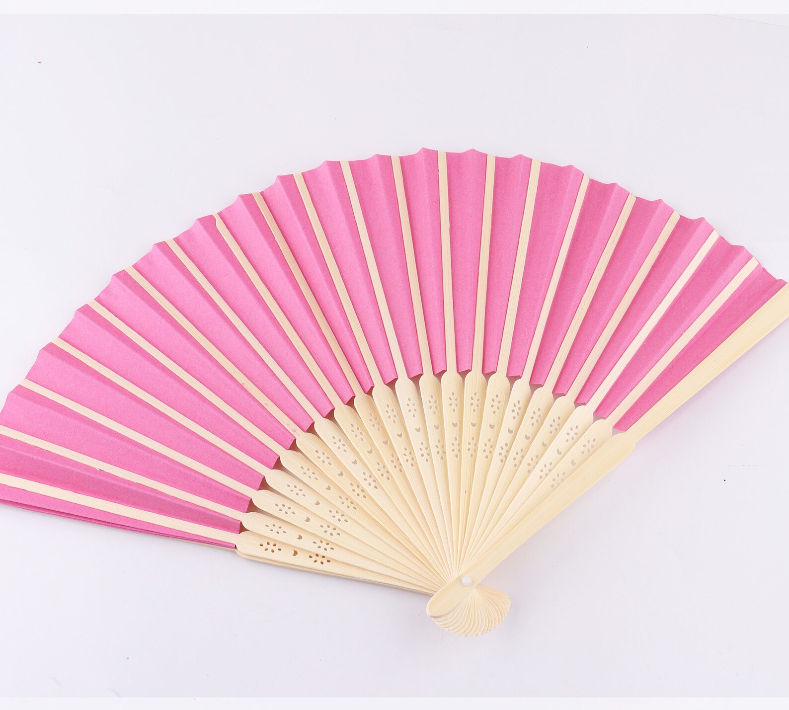 Hand Fans Chinese Paper Fans Hot Pink Fans Bamboo Folding Fans | Etsy