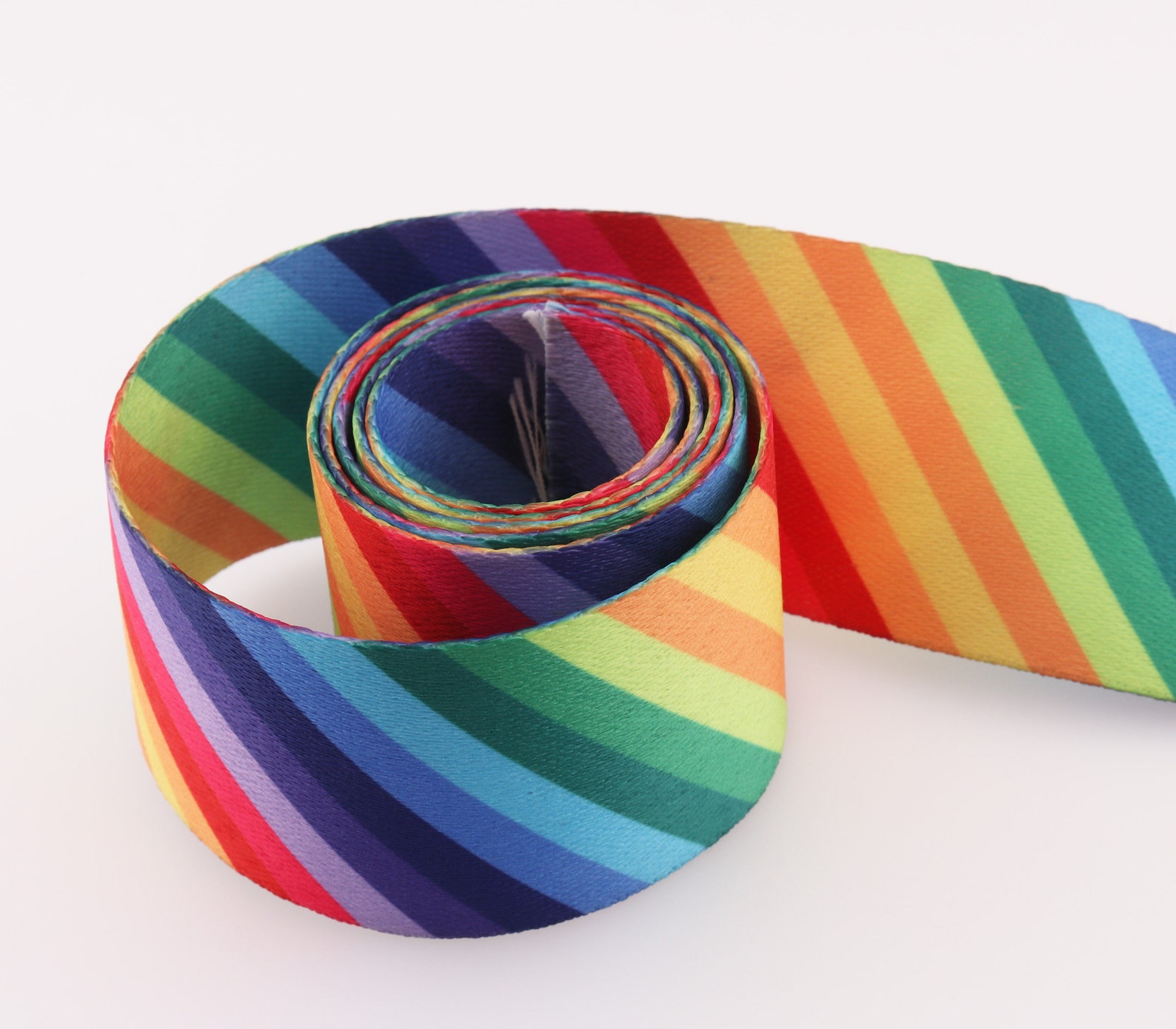 Stripe Webbing Ribbon 1.5inches Rainbow Webbing Leash Ribbon Purse ...