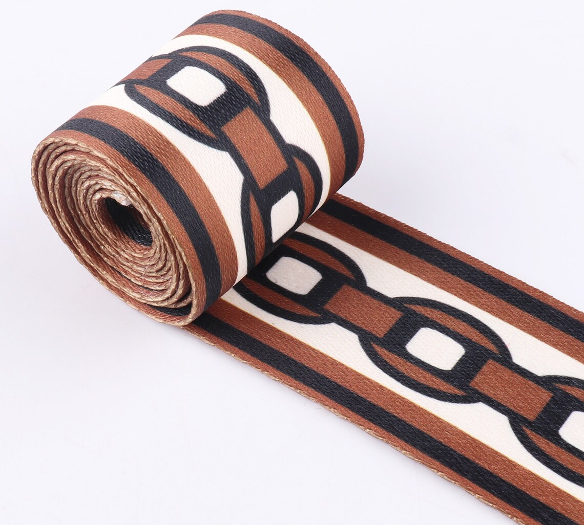 Brown Webbing 1-5 yards 50 mm Striped Webbing Soft webbing - Etsy España