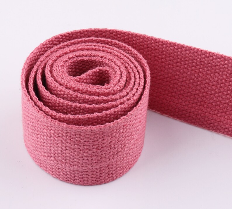 Pink Webbing Cotton Webbing 32mm*3-10 Yards Solid Color Webbing Fabric ...