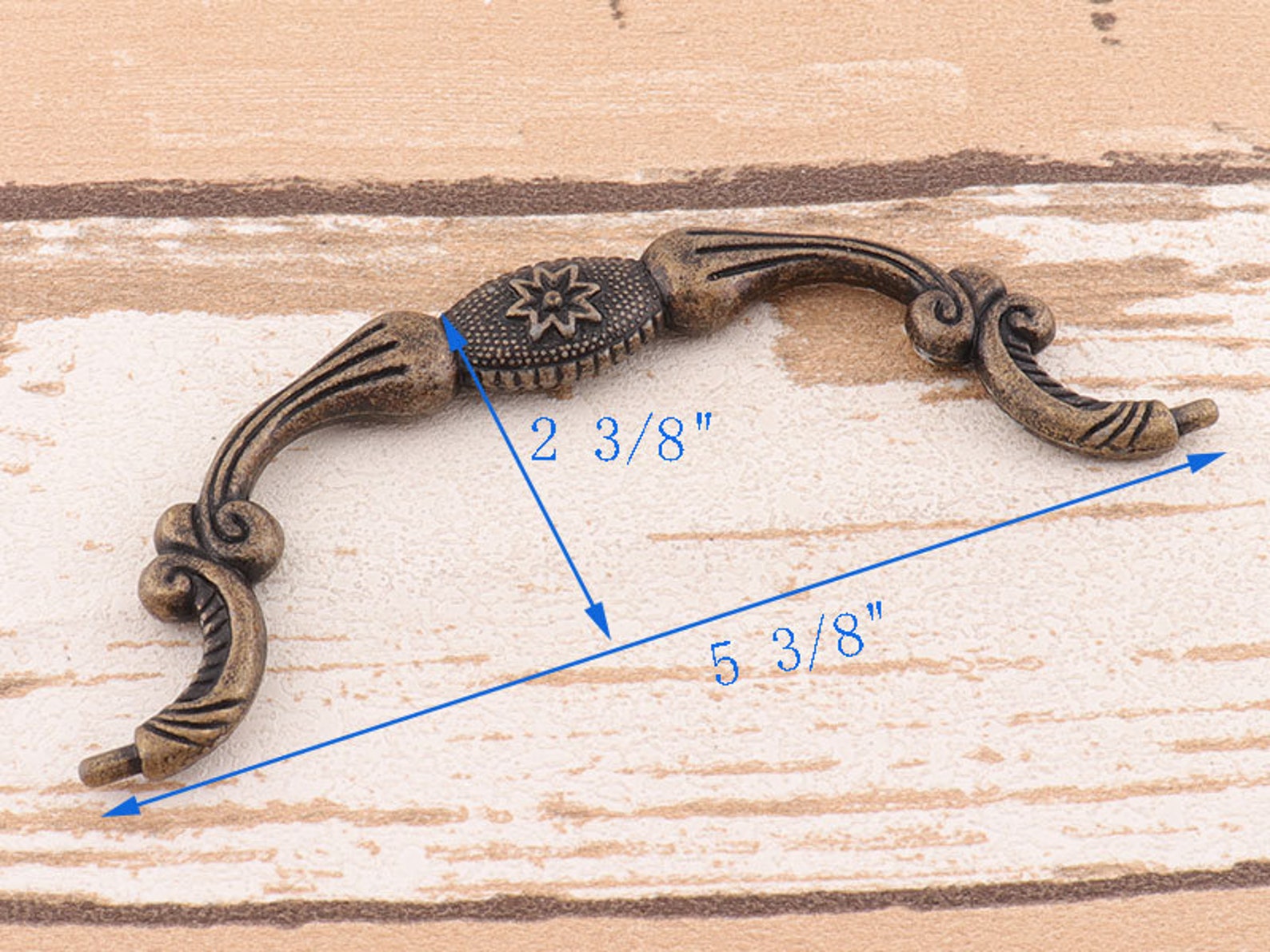 Antique Metal Handle 5 3/8" Bag Handle Suitcase Handle Arched ...