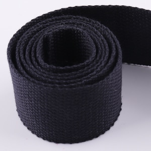 Cotton Webbing Black Webbing 10 Yards*38mm Solid Color Webbing Fabric ...