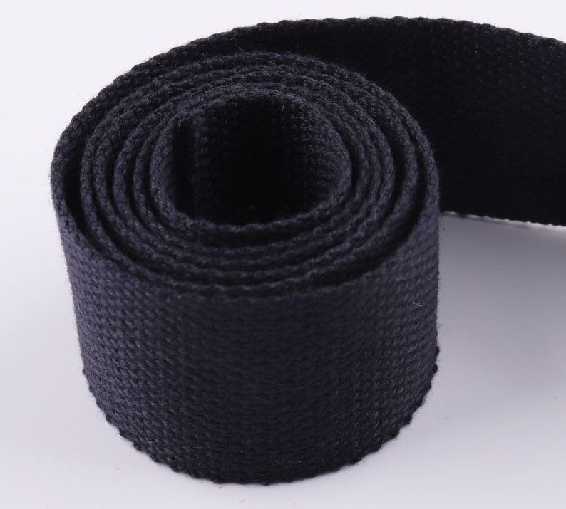 Cotton Webbing Black Webbing 3-10 Yards38mm Solid Color - Etsy