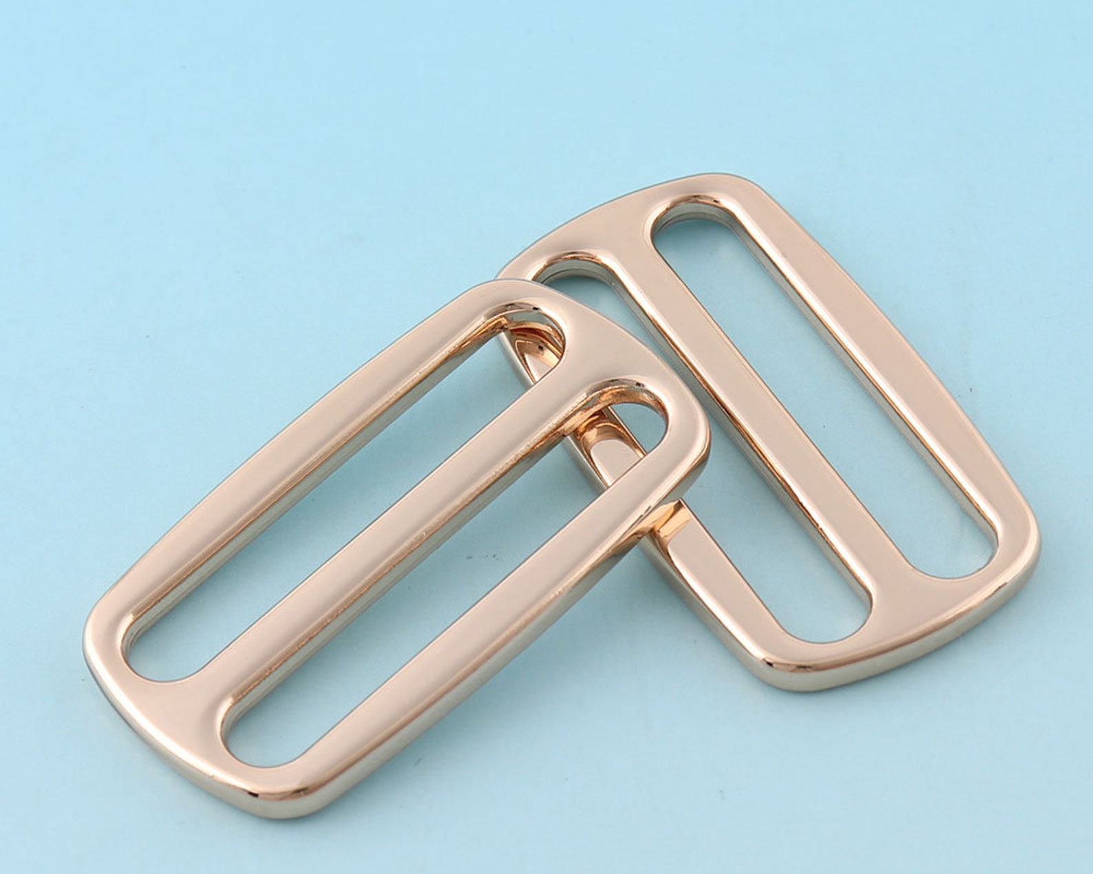Light Gold Adjuster Buckle 38mm Metal/alloy Release Belt Buckle Tri Bar ...