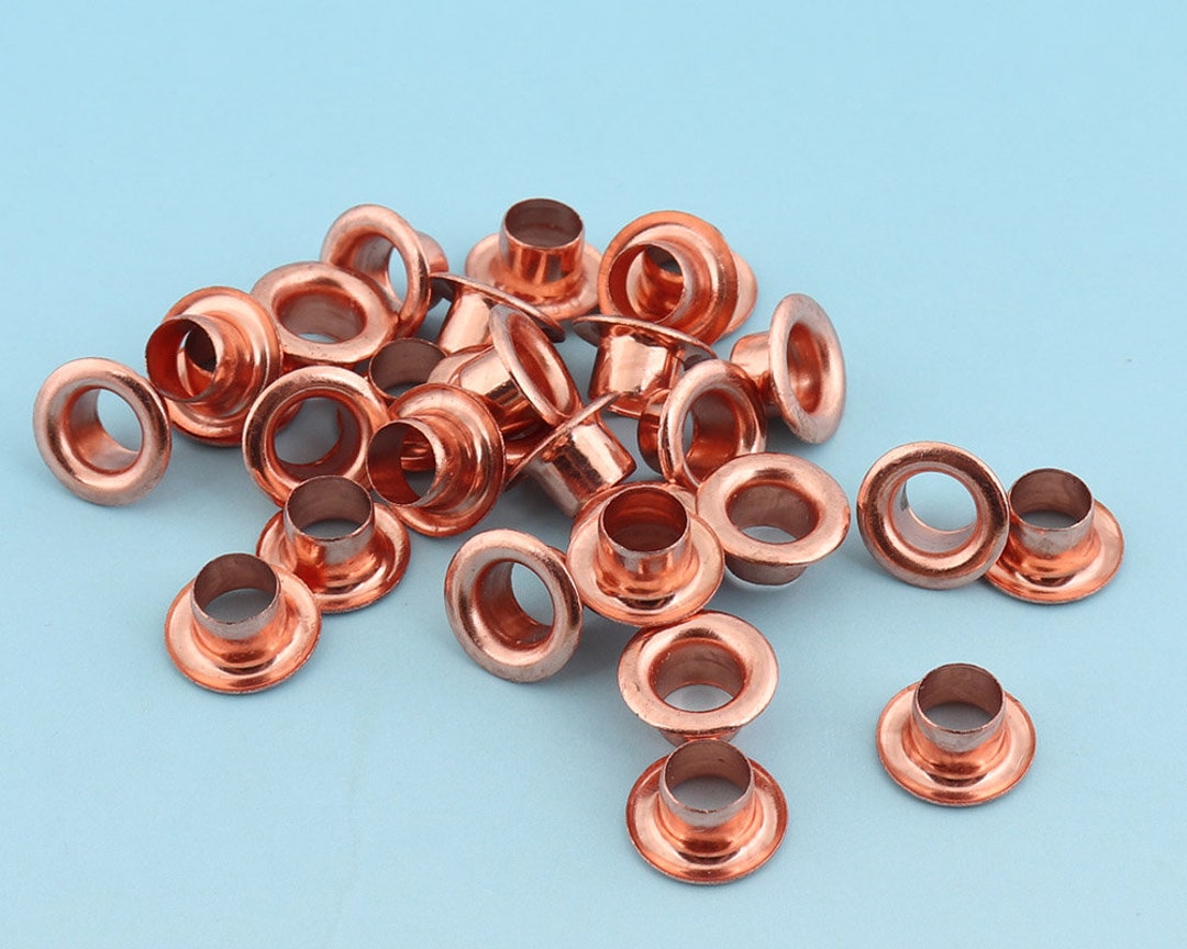 Rose Gold Eyelets 9mm Round Grommet Eyelets for Sewing Bead Cores ...