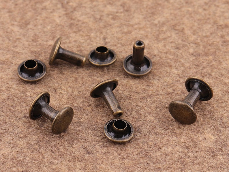 100sets 10mm Mini Antique Rivets Metal Button Double Capped | Etsy