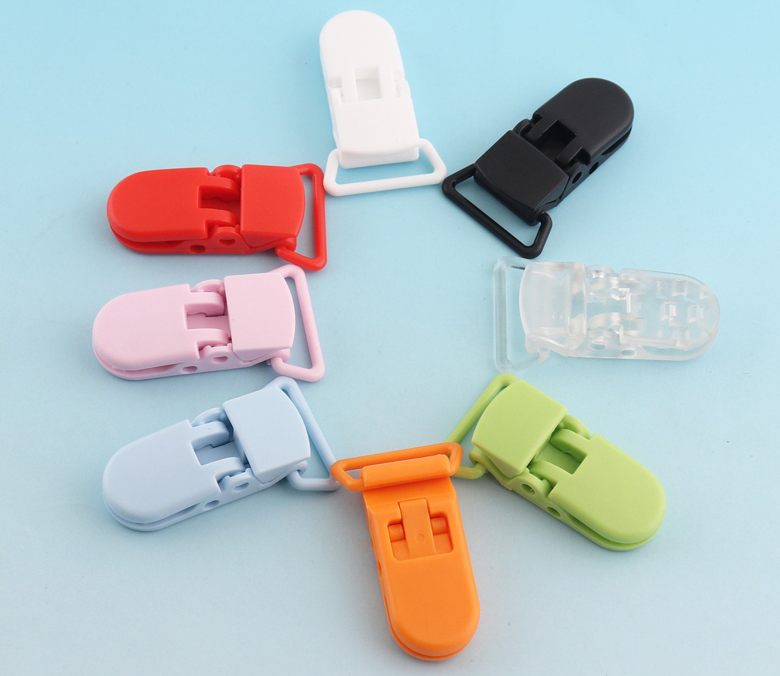 Suspender clips 10pcs 3820mm Plastic Kam Clips Dummy Clips | Etsy