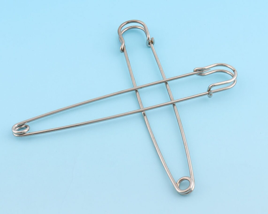 Silver Safety Pins 10pcs 11520mm Charming Safety Pins Metal | Etsy
