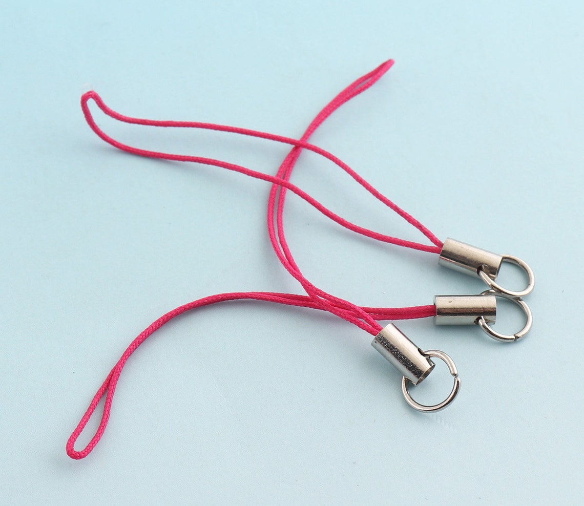 Hot Pink Cell Phone Strap 50pcs 70mm Cell Phone Accessory Cell - Etsy