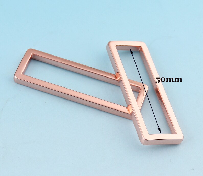 Rose Gold Rectangular Rings 10pcs 250mm Metal/zinc - Etsy