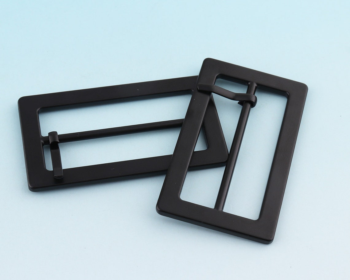 10pcs 48mm Black Adjuster Buckle With Prong Slide Buckle Tri - Etsy
