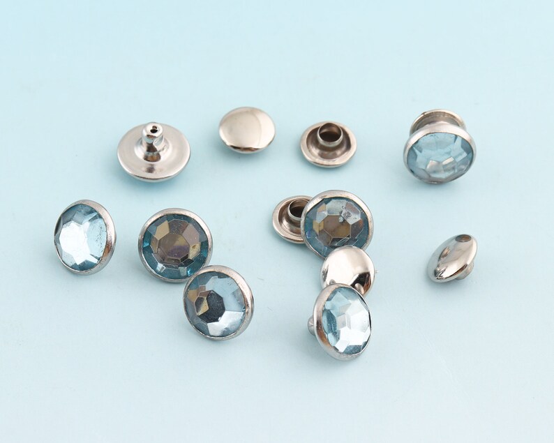 50sets 1510mm Light Blue Rivets Metal Studs Double Capped - Etsy