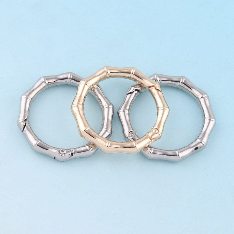 Push Gate Snap Hook Metal Spring Hook 30mm Bamboo Snap Hook | Etsy