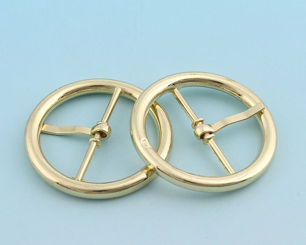 Light Gold Belt Buckle 6pcs*1 1/4" Metal Adjuster Buckle Tri Bar ...