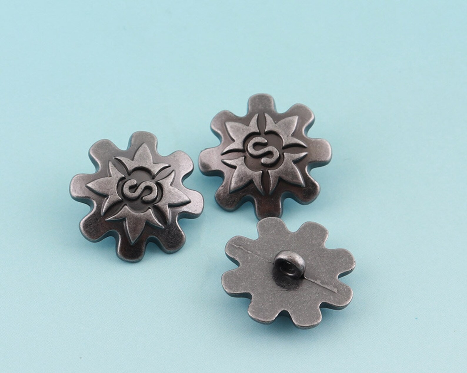 Antique Silver Buttons Metal Buttons 6sets 11mm/13mm/18mm - Etsy