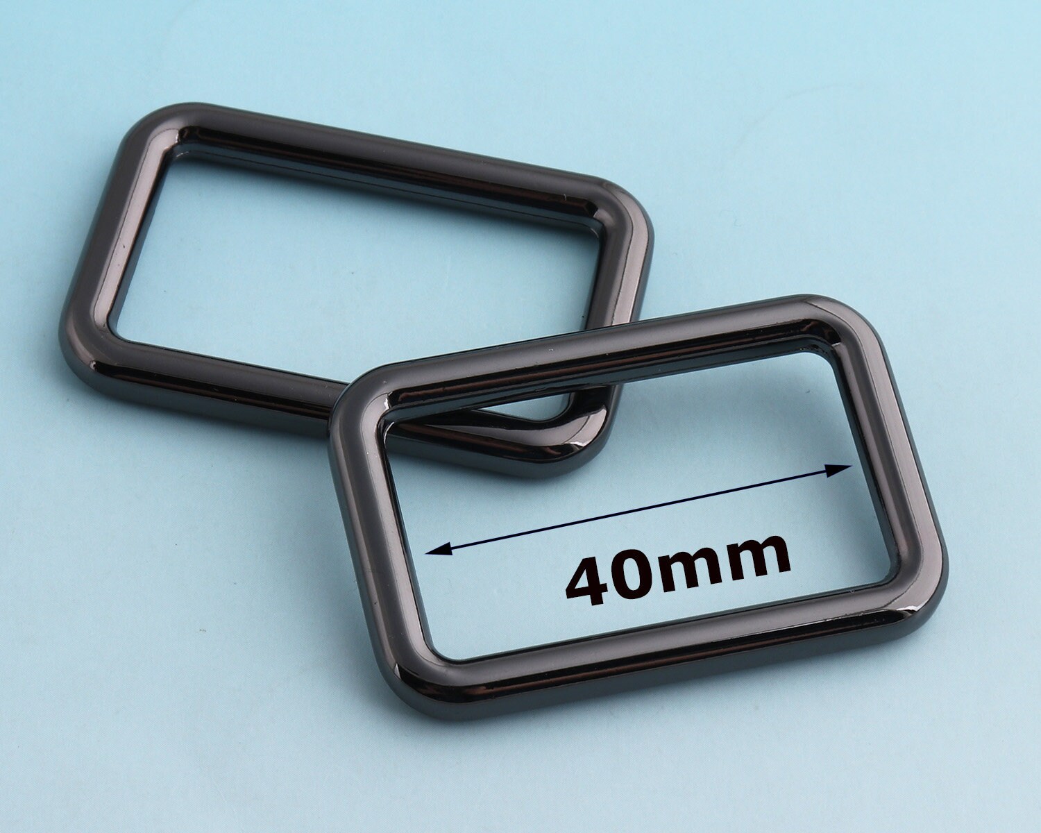 40mm Gunmetal Rectangular Ring Metal Rectangle Buckle Ring for - Etsy ...