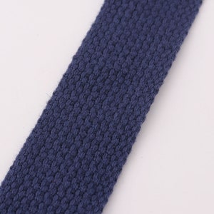 Indigo Blue Webbing 5 Yards*25mm Pure Color Webbing Fabric Belt Canvas ...