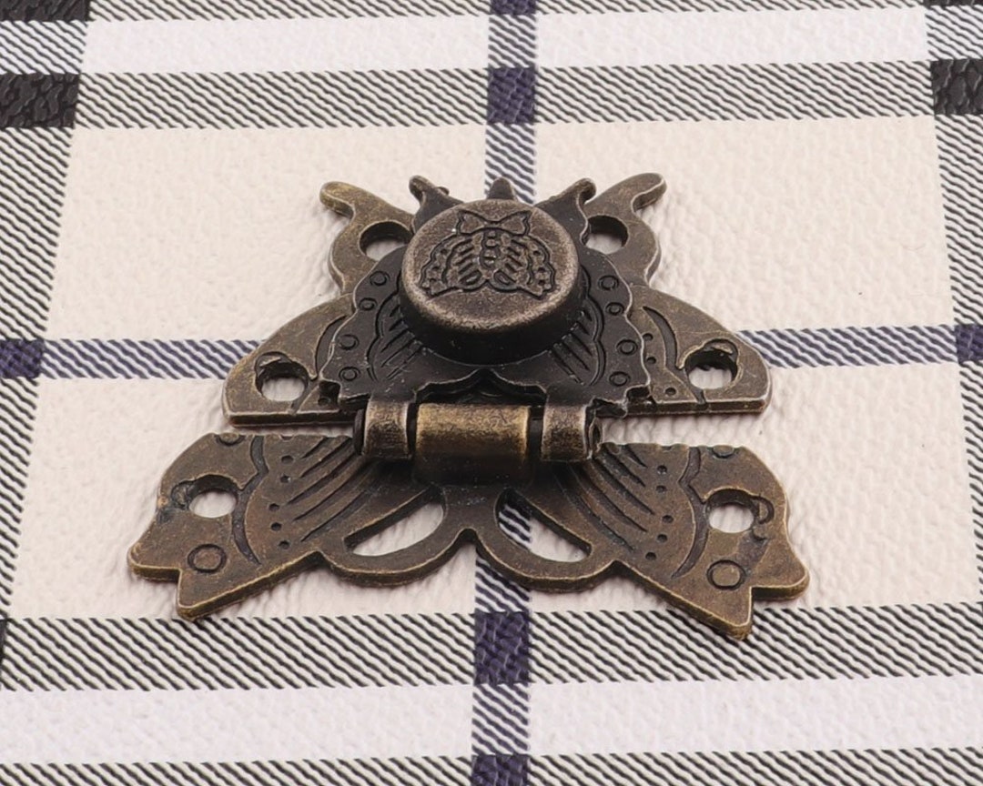 Antique Embossed Box Latch 50*45mm Vintage Hasp "butterfly" Box ...