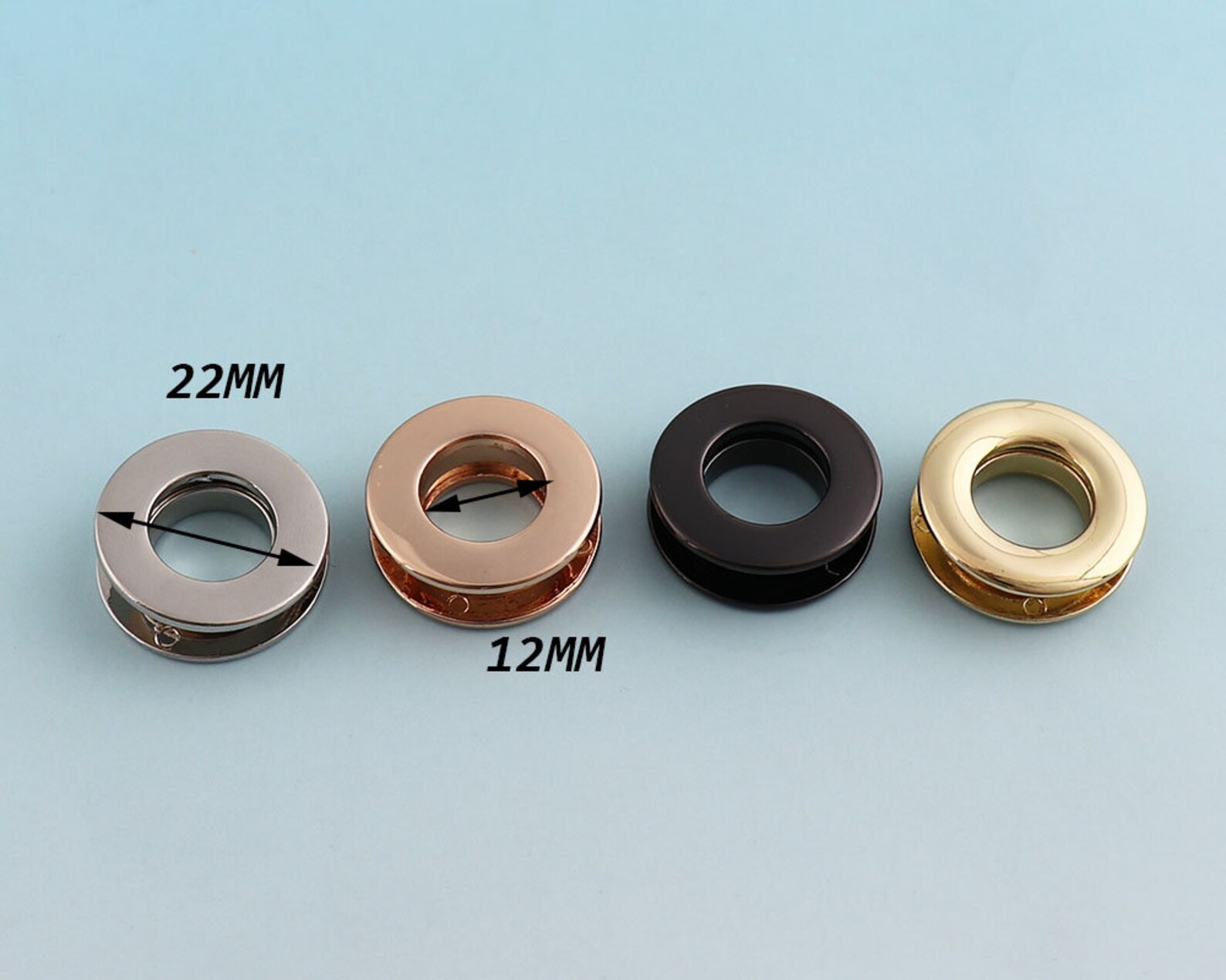 Light Gold/black Eyelets 4sets 22mm Round Grommet Eyelets for Sewing ...