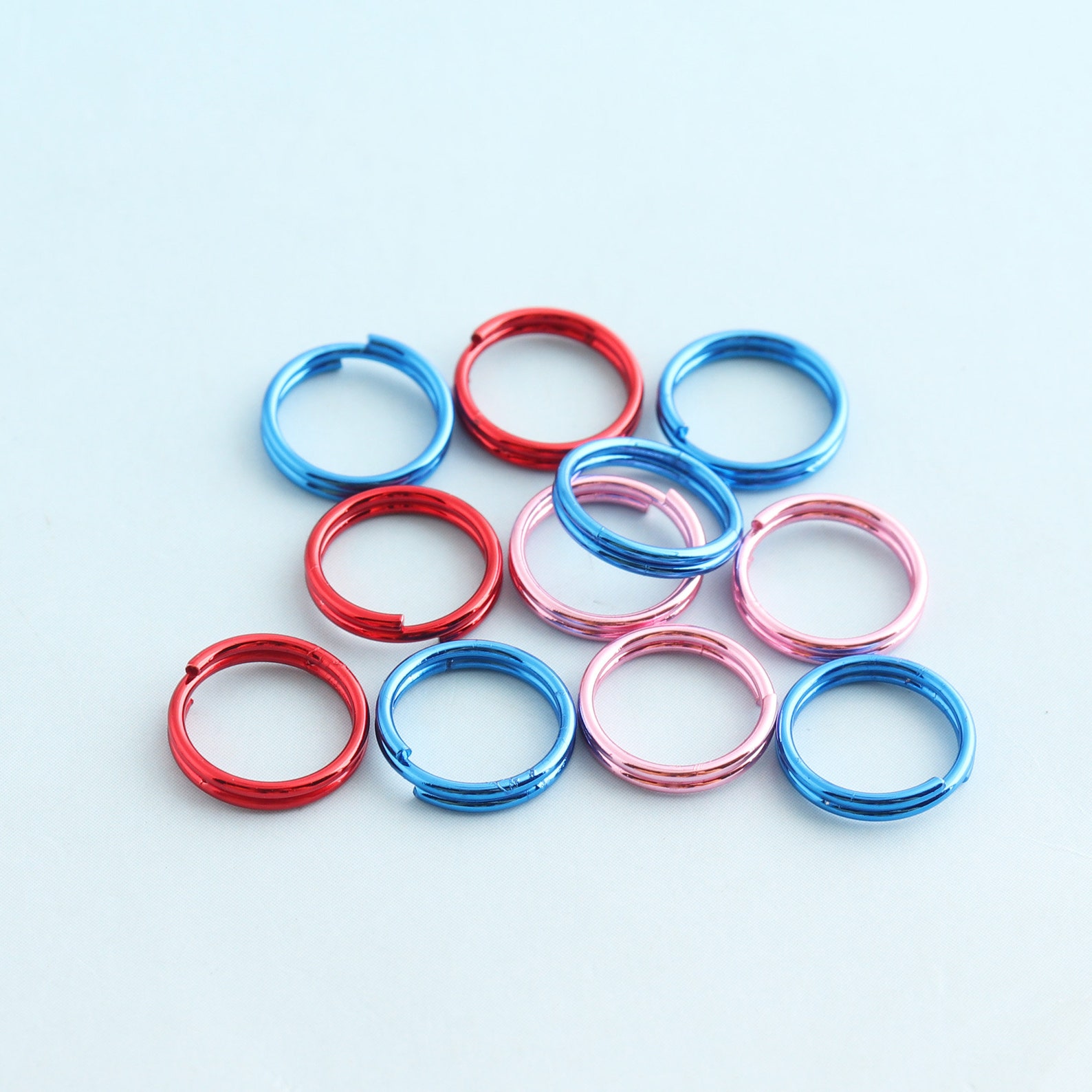 10mm Mini Split Rings Keyrings Pink O Rings Metal Key Fob Ring - Etsy