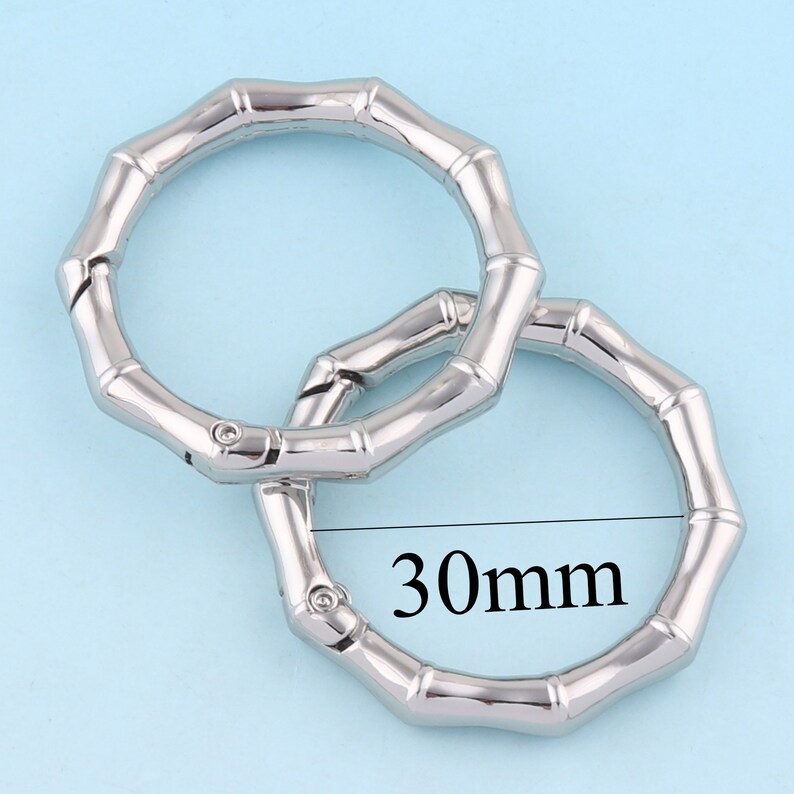 Push Gate Snap Hook Metal Spring Hook 30mm Bamboo Snap Hook | Etsy