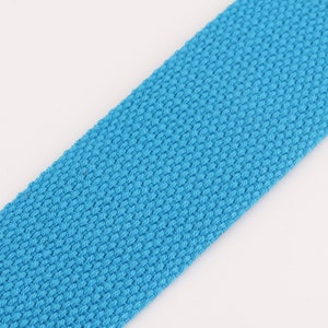 Blue Webbing 1.5"(38mm) Cotton Webbing Solid Color Webbing Fabric Belt ...