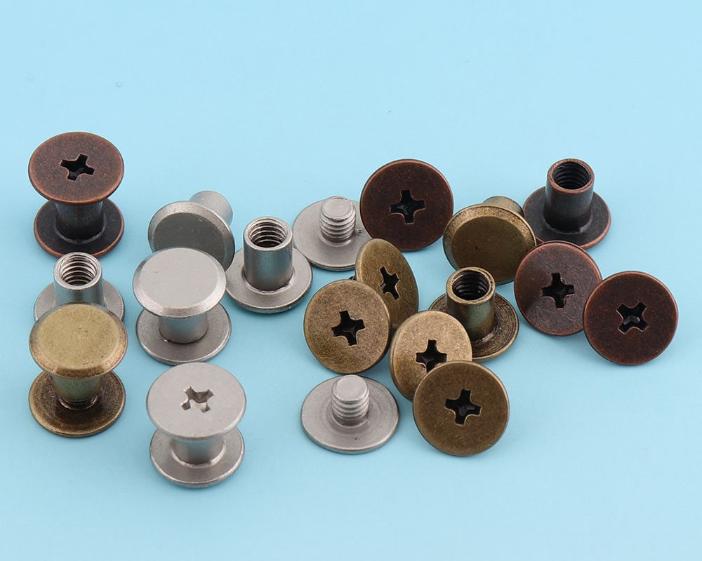 50sets 98mm Matte Silver/brass/red Copper Screw Rivets Metal - Etsy