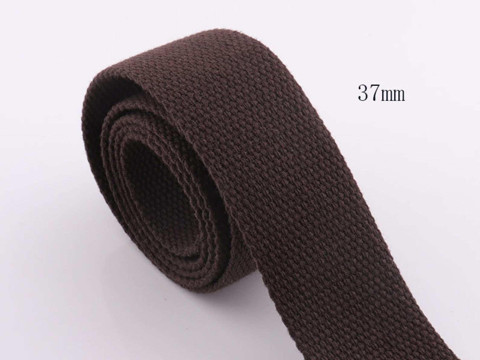 Dark Brown Webbing 38mm Stripe Webbing Fabric Belt Canvas Webbing Key ...