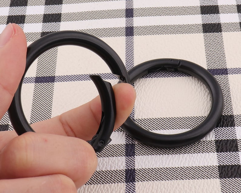 Metal Spring Hook Push Gate Snap Hook 1 1/2 Black Clasp - Etsy