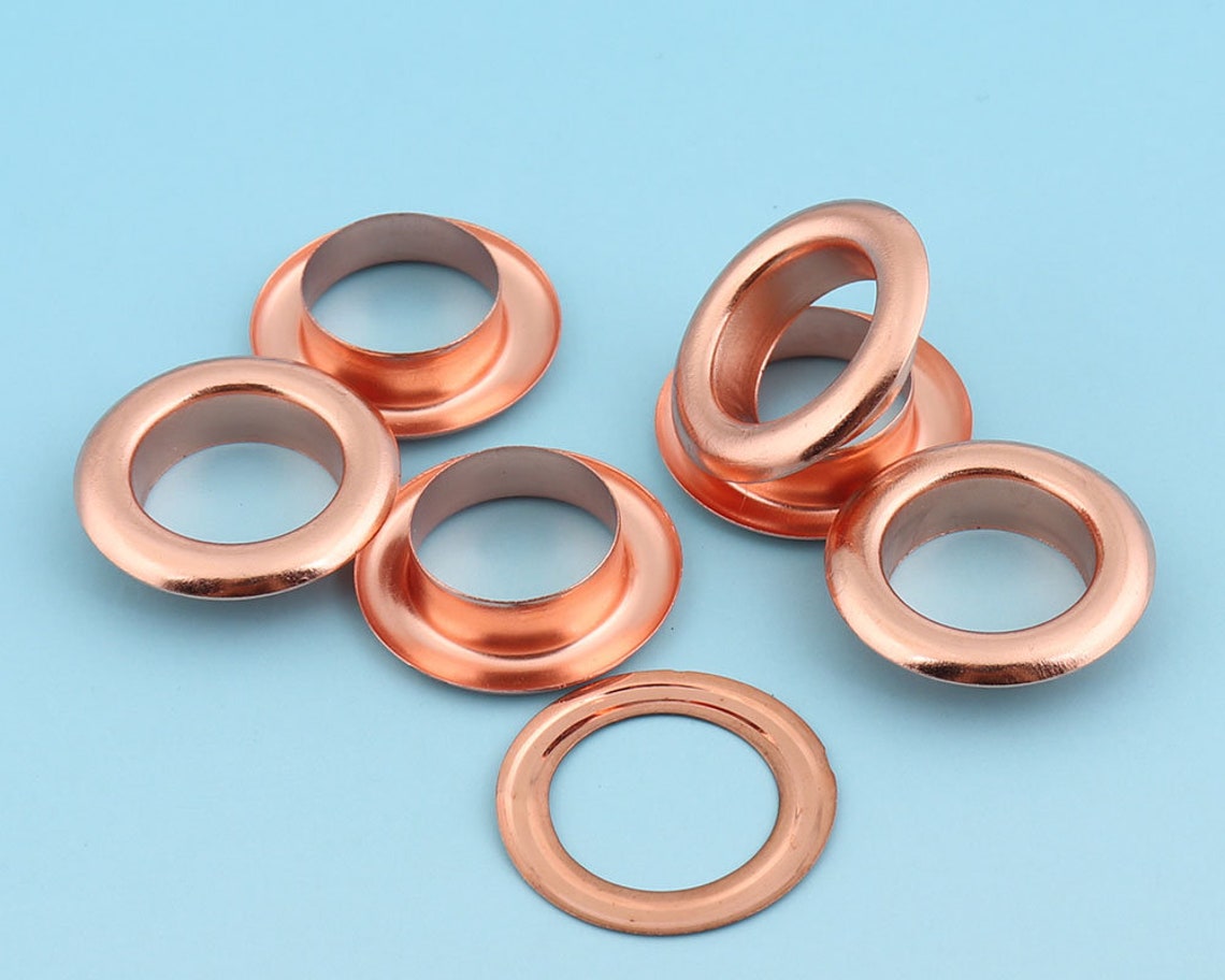 Rose Gold Eyelet with Washer 100pcs 13mm Round Grommet Eyelets | Etsy