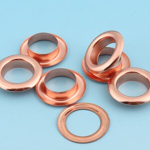 Rose Gold Eyelet With Washer 100pcs 13mm Round Grommet Eyelets for ...