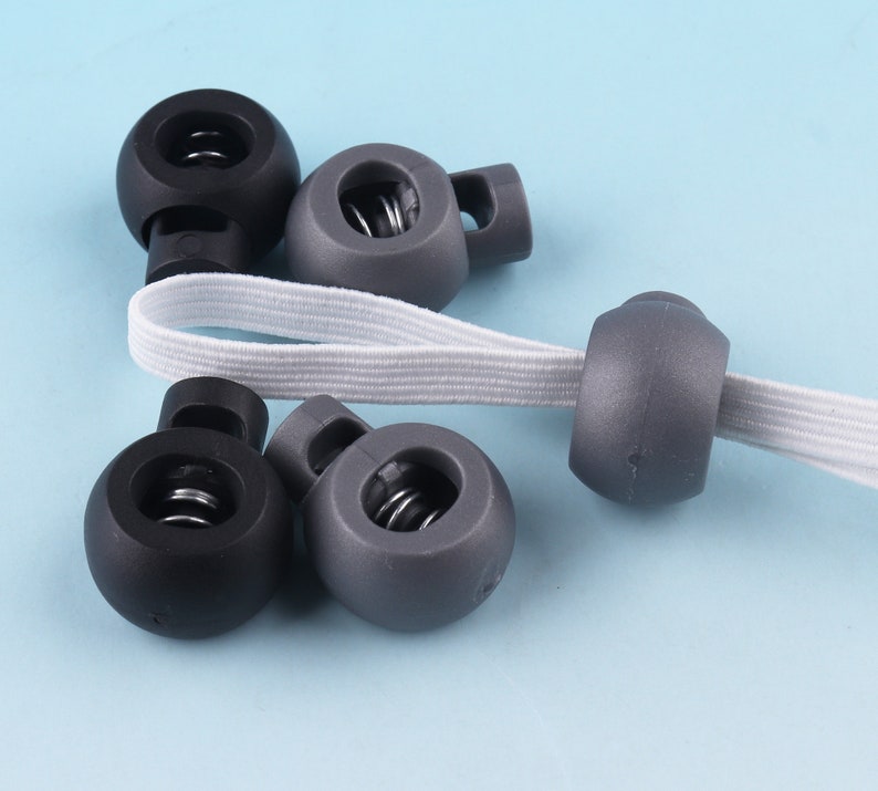 30-50pcs 9mm Rope Cord Stopper Black Cord Locks for 1/4 - Etsy
