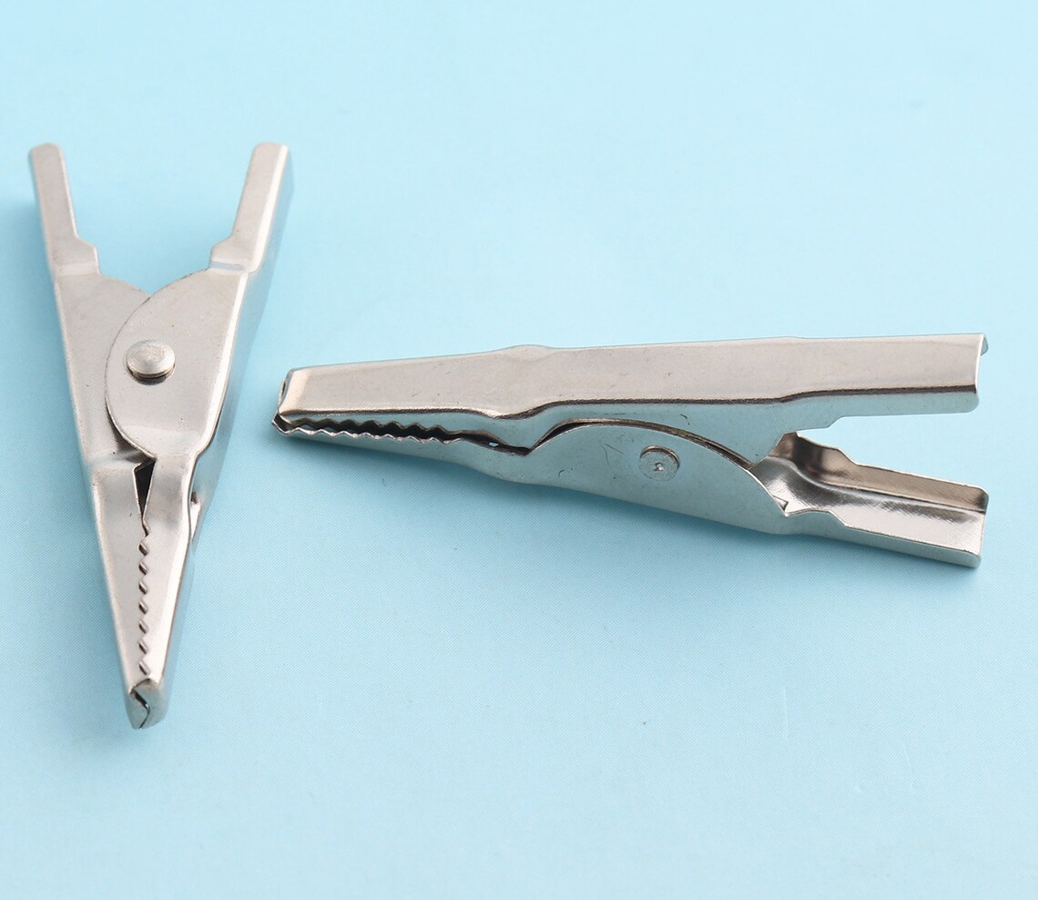 Alligator Clips With Teeth 20pcs 45mm Silver Alligator Clips - Etsy