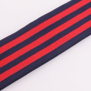 Red Elastic Webbing 38mm Paddy Webbing Dark Blue Stripes Webbing Straps ...