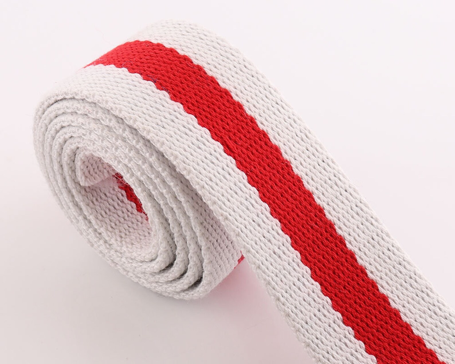 Red Stripe Webbing 3yards X 38mm Fabric Straps Cotton Webbing - Etsy