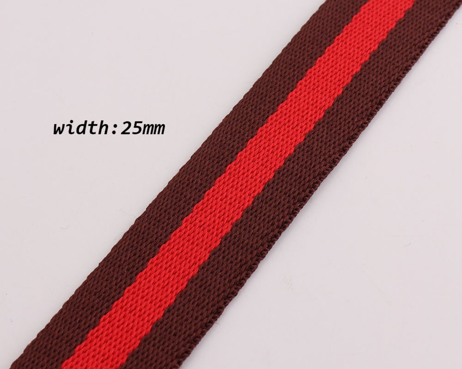 Red Stripe Webbing 5 yards25mm Webbing belt Fabric Canvas | Etsy